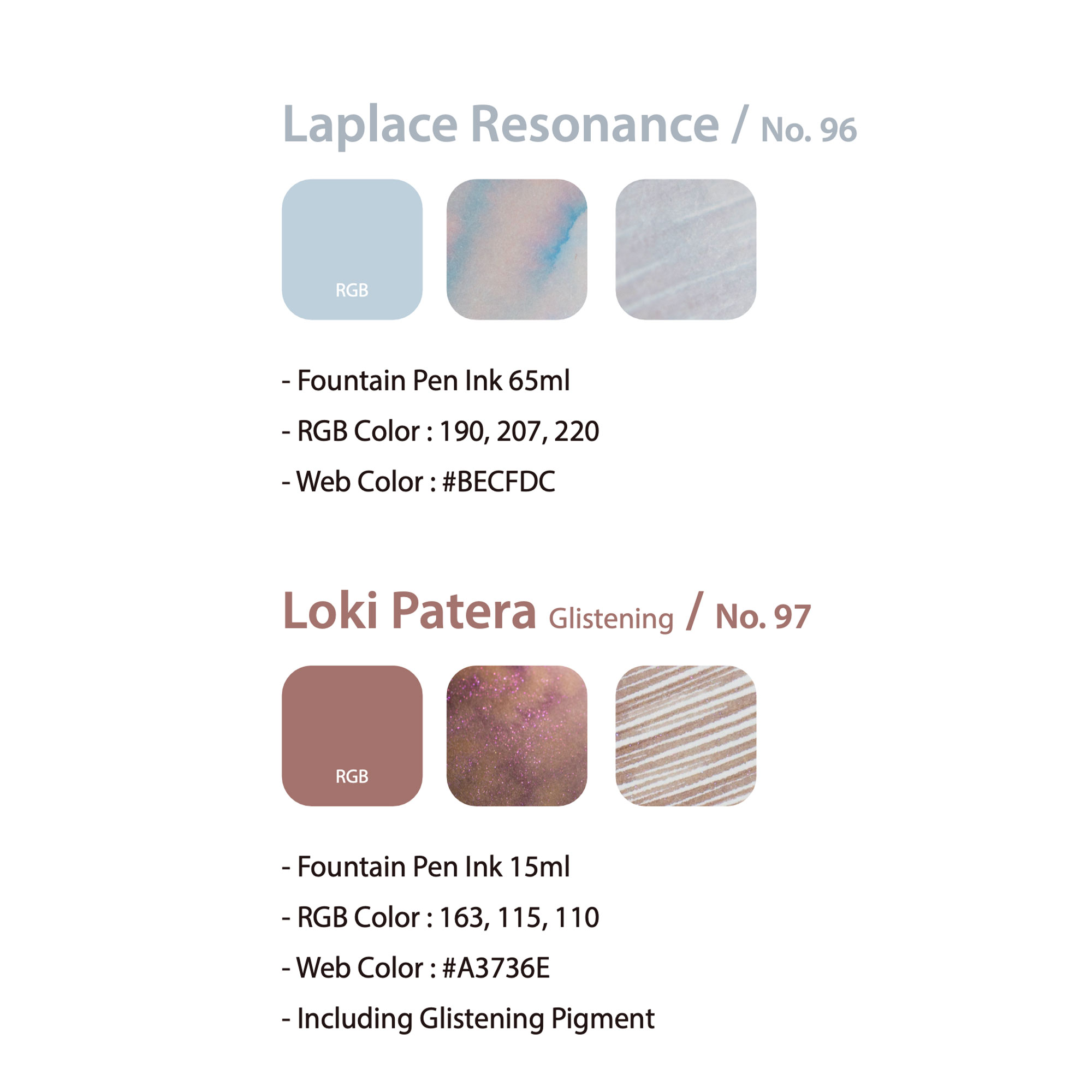 Colorverse Laplace Resonance & Loki Patera Glistening Ink Bottle 65 + 15 ml