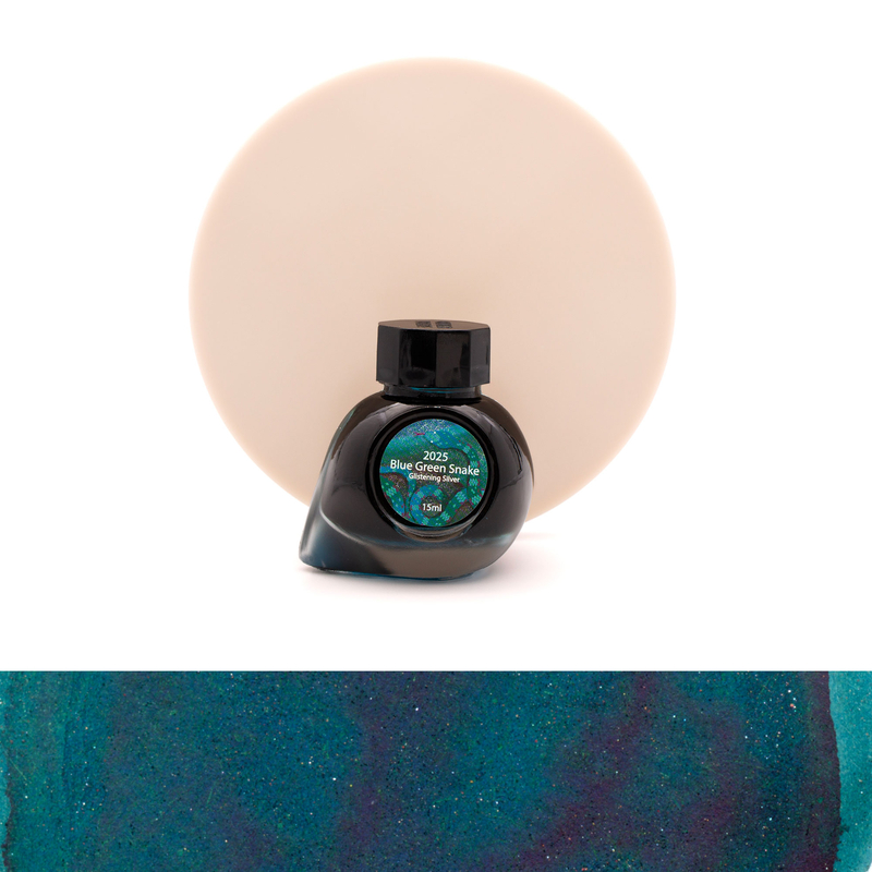 Colorverse 2025 Blue Green Snake Glistening Silver | Fountain Pen Ink